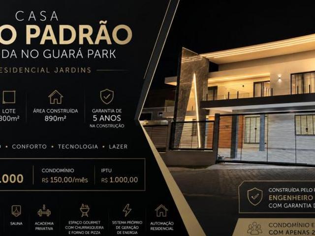 Casa Alto Padrão à Venda no Guará Park | 6 Suítes | Piscina | Lote 800m² | Condomínio Fechado