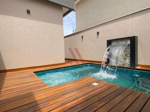 Casa Alto Padrão Condomínio Jardins Bolonha com 3 suítes com closet, área de churrasqueira com pisci