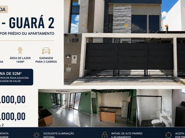 Casa Alto Padrão Guará 2 QE 50 2 Suítes Piscina Aquecida Churrasqueira 52m² Permuta Apartamento