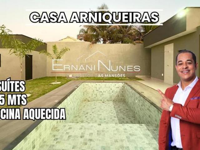 CASA ARNIQUEIRA ALTO PADRÃO 4 SUÍTES 625 MTS ESPAÇO GOURMET COMPLETO