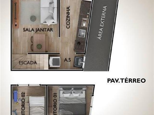 CASA COM 60,00 m² AVIAÇÃO PRAIA GRANDE SP