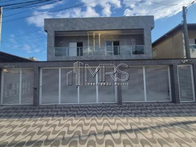 Casa Sobreposta Alta em Melvi, Praia Grande 2 Quartos, Vaga