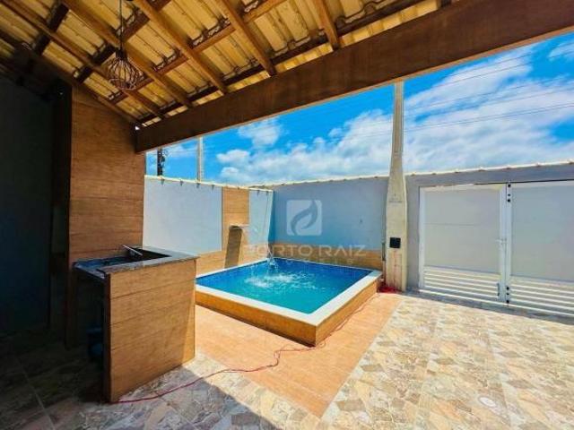 Casa com 2 dorm. com piscina por R$ 280.000 Califórnia Itanhaém/SP