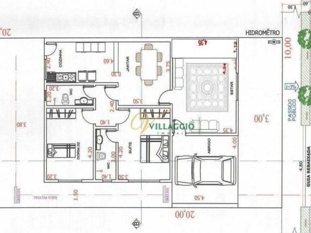 Casa com 2 dormitórios à venda, 118 m² por R$ 347.000 Residencia Santa Regina São José do Rio Pr