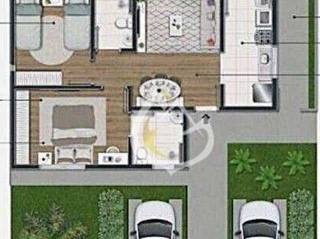 Casa com 2 dormitórios à venda, 60 m² por R$ 550.000 Botanic Home Paulínia/SP