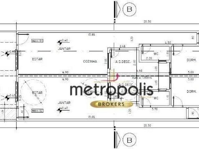 Casa com 2 dormitórios à venda, 66 m² por R$ 580.000,00 Jardim das Maravilhas Santo André/SP