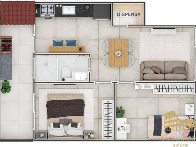 Casa com 2 dormitórios à venda por R$ 380.000,00 Vila Assunção Praia Grande/SP