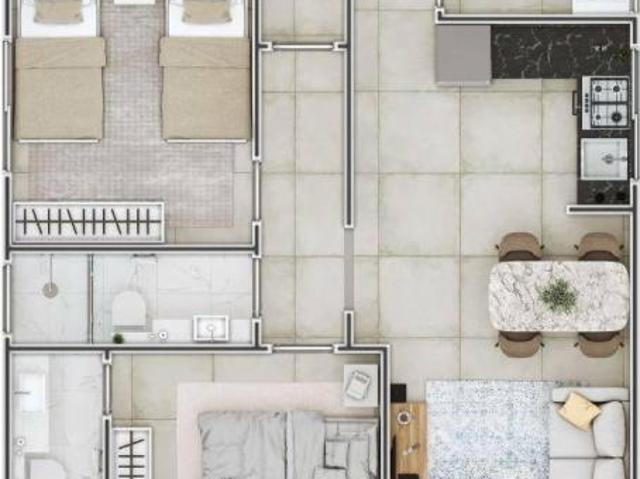 Casa com 2 dormitórios à venda por R$ 400.000,00 Vila Assunção Praia Grande/SP
