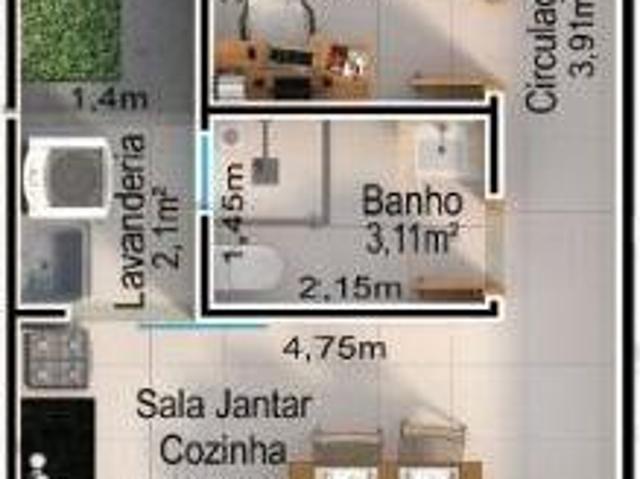 Casa com 2 quartos à venda, Bairro Novo Mundo Uberlândia/MG