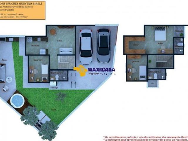 Casa com 2 quartos à venda em Belo Horizonte, no bairro Planalto