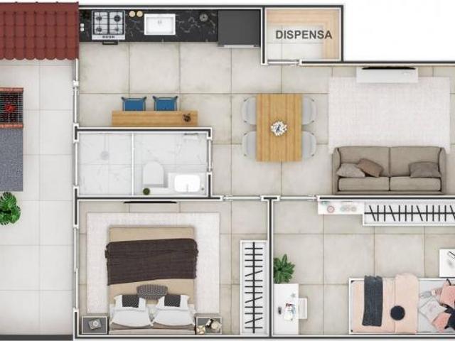 CASA COM 39,76 m² MIRIM PRAIA GRANDE SP
