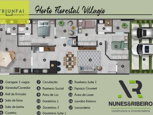 Casa com 3 dormitórios à venda, 121 m² por R$ 620.000,00 Horto Florestal Villagio Sorocaba/SP
