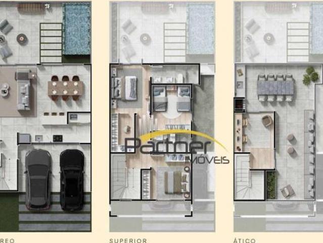 Casa com 3 dormitórios à venda, 198 m² por R$ 1.563.520,00 Campo Comprido Curitiba/PR