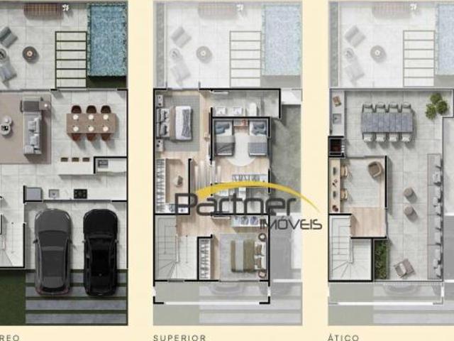 Casa com 3 dormitórios à venda, 198 m² por R$ 1.658.800 Campo Comprido Curitiba/PR