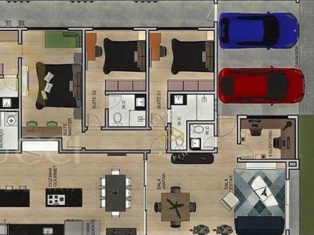 Casa com 3 dormitórios à venda, 220 m² por R$ 1.550.000,00 Parque Brasil 500 Paulínia/SP
