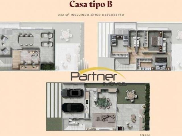 Casa com 3 dormitórios à venda, 242 m² por R$ 1.697.587 Bacacheri Curitiba/PR