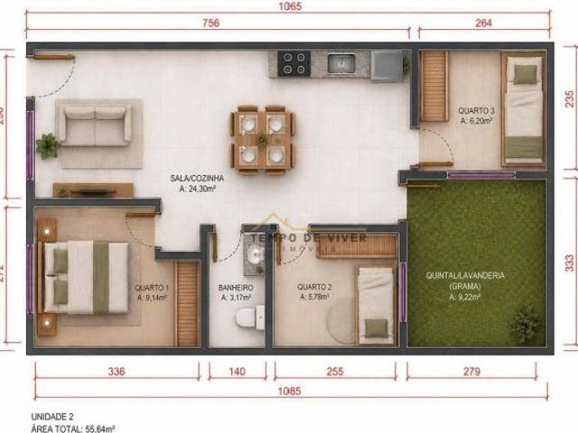 Casa com 3 dormitórios à venda, 55 m² por R$ 429.000,00 Boqueirão Curitiba/PR