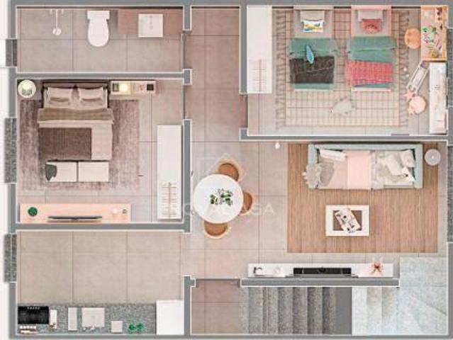 Casa com 3 dormitórios à venda, 73 m² por R$ 475.622 Pedra Azul Contagem/MG