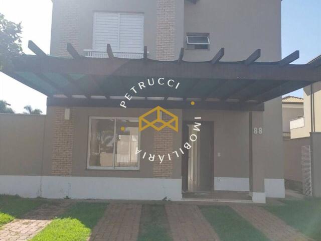 Casa com 3 quartos, 120 m², aluguel por R$ 5.400/mês Condomínio Sunset Boulevard Paulínia/SP