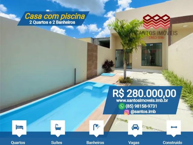 Casa com 3 Quartos e 2 banheiros à Venda, 100 m² por R$ 280.000