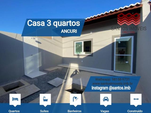Casa com 3 Quartos e 2 banheiros à Venda, 82 m² por R$ 180.000