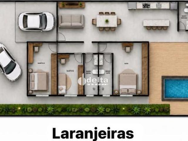 Casa com 3 quartos sendo 1 suíte disponível para venda no bairro Laranjeiras em Uberlândia MG