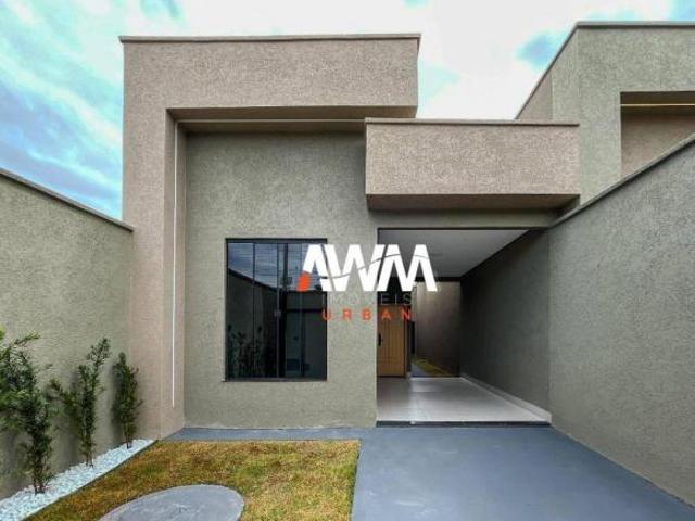 Casa com piscina e varanda gourmet | 3 quartos 1 suíte | 108 m² construídos | Lote 180 m² | R$ 590