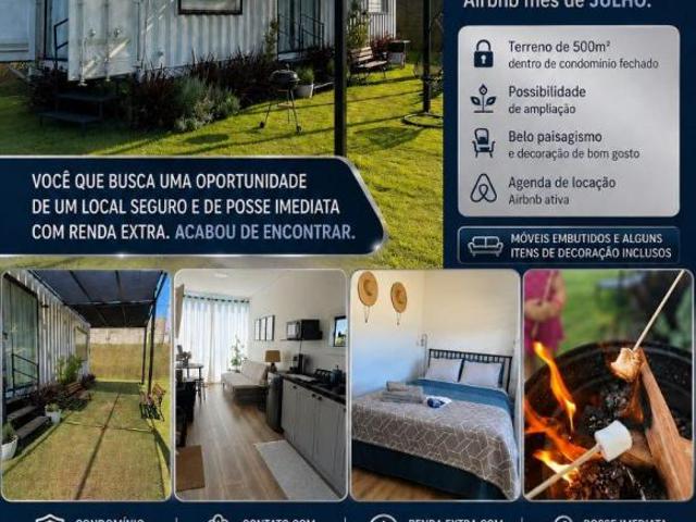 Casa Container Pronta para Uso | Condomínio Fechado e Natureza