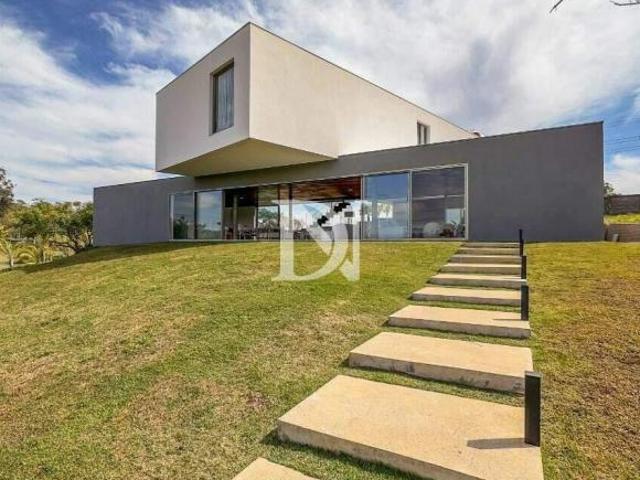 Casa Contemporânea Assinada à Venda no Condomínio Terras de São José II – 5 Suítes, Vista Privilegia