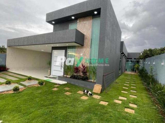 CASA DE ALTO PADRÃO NA PONTE ALTA LOTE DE 800M 3 QUARTOS+SUITE AVENIDA DF 475
