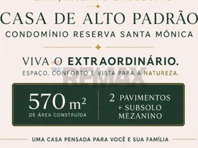 Casa de Alto Padrão no Reserva Santa Mônica | 570 m² | 5 Suítes | Vista para a Reserva do Tororó Jar