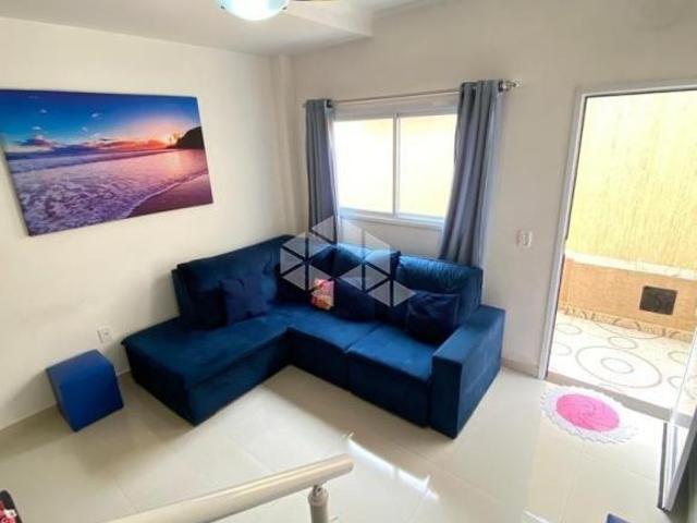 Casa de condominio a venda na praia grande, bairro maracanã, com 2 quartos e 1 vaga