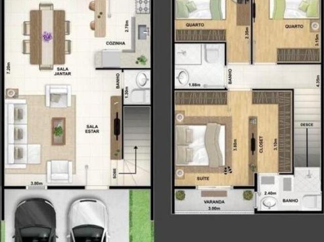 Casa de Condomínio para venda em Residencial Américo Figueiredo de 118.00m² com 3 Quartos, 1 Suite e