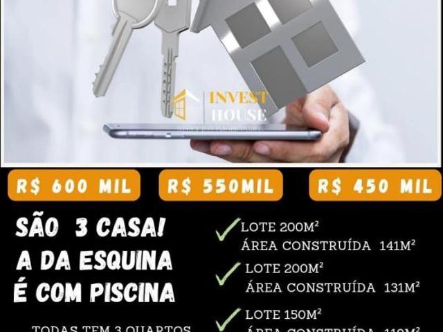 Casa de esquina 3/4 1 suíte com pscina no Chácaras Americanas Anápolis/GO