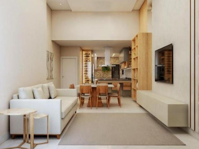 Casa de 154 m² com 3 suítes, porcelanato e área gourmet com piscina no Jardim Atlântico Goiânia GO