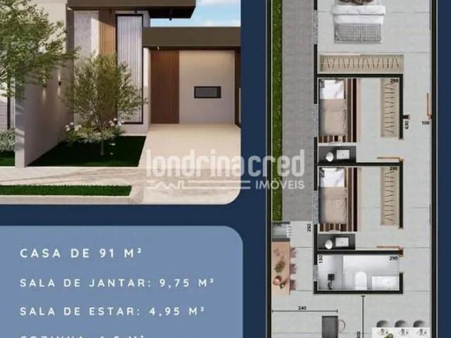 Casa em Colúmbia, Londrina/PR de 91m² 3 quartos à venda por R$ 410.000,00