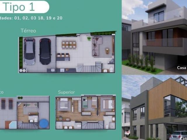 Casa em condomínio a 5 min do Parque Barigui à venda, Santa Felicidade, Curitiba, PR