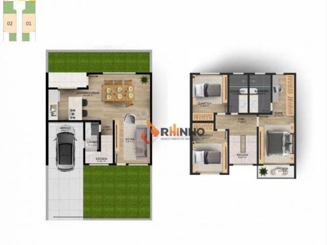 Casa em condomínio de 138 m² à venda no bairro Mercês