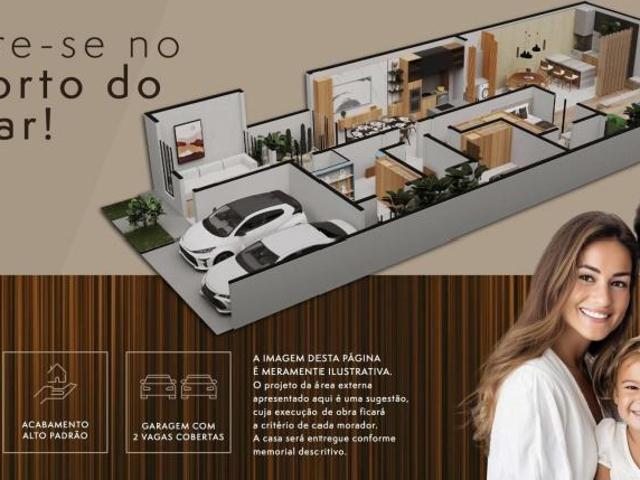 Casa em condomínio de luxo com 3 quartos e suíte próximo à Av. São Vicente Franca SP: 128,42 m², 2