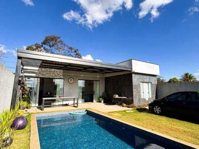Casa em Condomínio Fechado com Piscina e Área Gourmet na Ponte Alta Norte