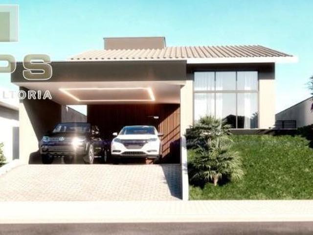 Casa em construção no Condomínio Elementum em Atibaia, térrea, 3 suites, piscina, área gourmet, inf