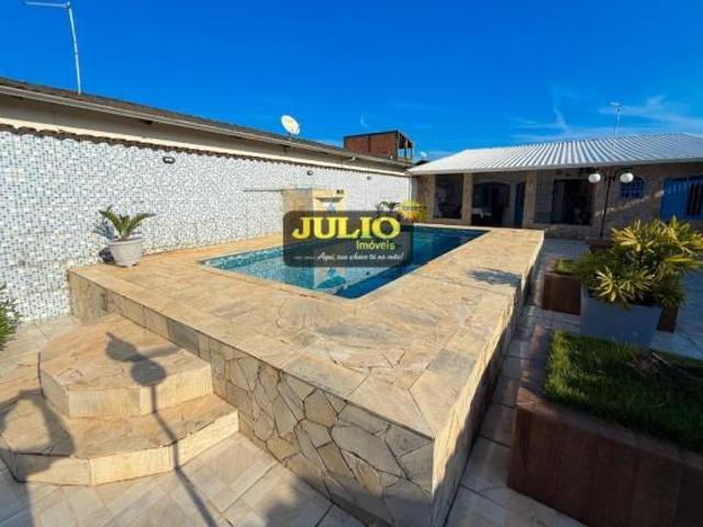 CASA EM LOTE INTEIRO COM PISCINA E CHURRASQUEIRA EM AGENOR DE CAMPOS – MONGAGUÁ!