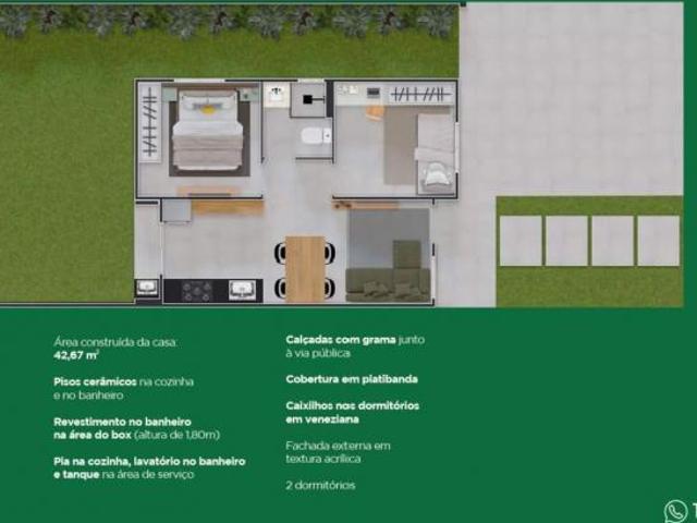 Casa em Saltinho, Paulínia/SP de 42m² 2 quartos à venda por R$ 350.000,00