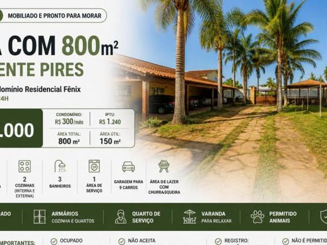 Casa em Vicente Pires 4 Quartos 800m² Mobiliada Churrasqueira Condomínio Fechado