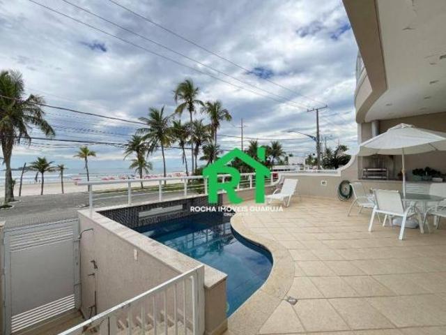 Casa frente mar com 5 quartos 5 suítes, 4 vagas e lazer à venda em Enseada, Guarujá