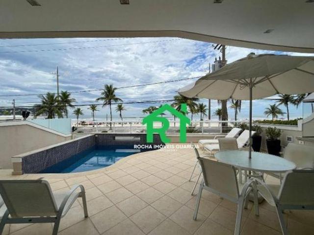 Casa frente mar com 5 quartos 5 suítes, 4 vagas e lazer à venda em Enseada, Guarujá