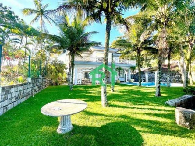 Casa Frente Mar Ubatuba, 7 dormitórios, 5 suítes, piscina Tenório Praia Vermelha Ubatuba/SP