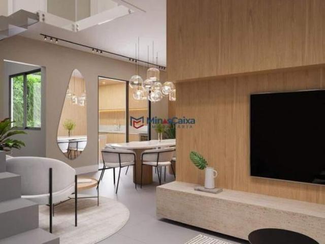 CASA GEMINADA NOVA A VENDA NO BELVEDERE COM 3 QUARTOS E PROJETO DE ÁREA GOURMET COM 126M!²