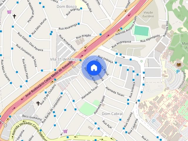 Casa para Aluguel Dom Cabral, 1 Quarto, 38 m² Belo Horizonte