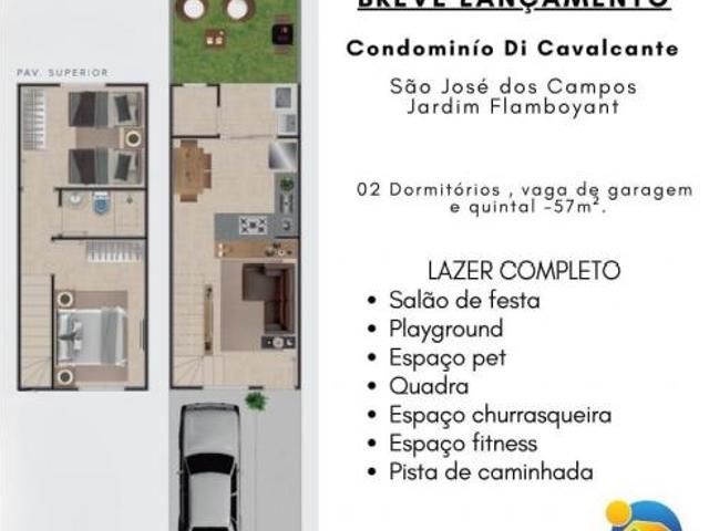 Casa para Venda em São José dos Campos, JARDIM FLAMBOYANT, 2 dormitórios, 1 banheiro